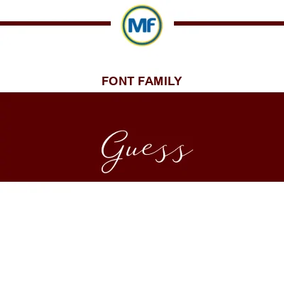 Download Guess Fonts | MaisFontes
