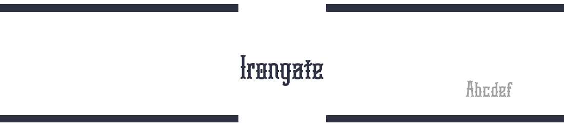 IRONGATE: Download Free Font | MaisFontes
