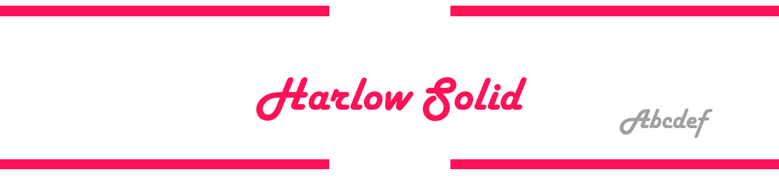 Harlow Solid Std Font: Free Download | MaisFontes