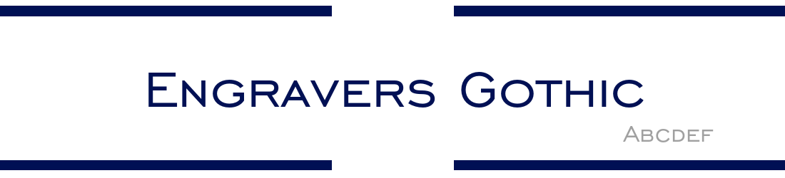 Engravers Gothic BT: Download Free Font | MaisFontes