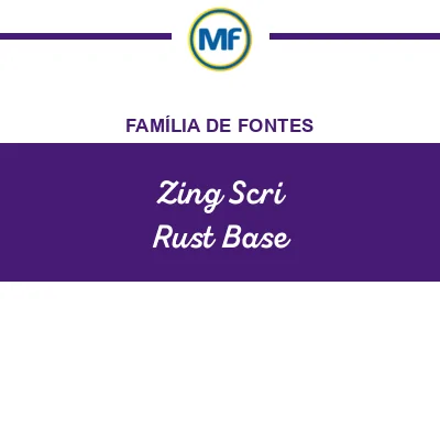 Zing Script Rust Base Família de Fontes: Baixe Grátis | MaisFontes