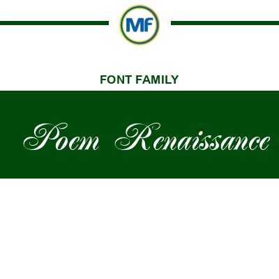 Poem Renaissance Font Family: Download Free | MaisFontes