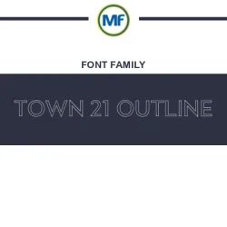 Town 21 Outline Bold: Free Font Download | MaisFontes