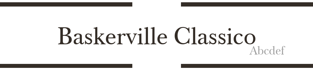 Baskerville Classico Font: Free Download | MaisFontes