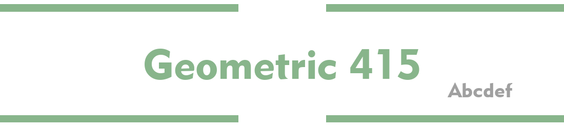 Geometric 415 BT Black Font: Free Download | MaisFontes