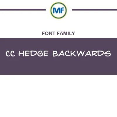 CC Hedge Backwards Font Family: Free Download | MaisFontes