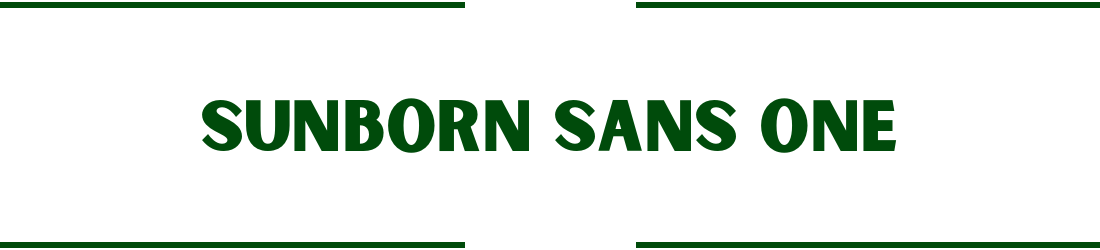 Sunborn Sans One: Free Font Download | MaisFontes