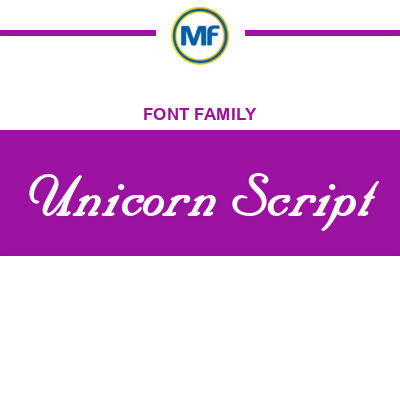 Unicorn Script Font Family: Download Free | MaisFontes