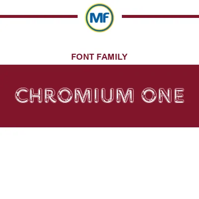 Chromium One Font Family: Download Free | MaisFontes