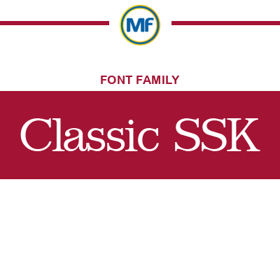 Classic SSK Font Family: Download Free | MaisFontes