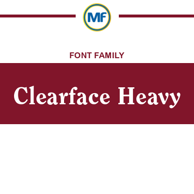 Clearface Heavy Font Family: Free Download | MaisFontes