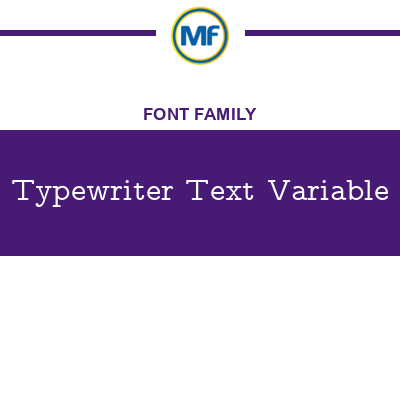 Typewriter Text Variable Font Family: Download Free | MaisFontes