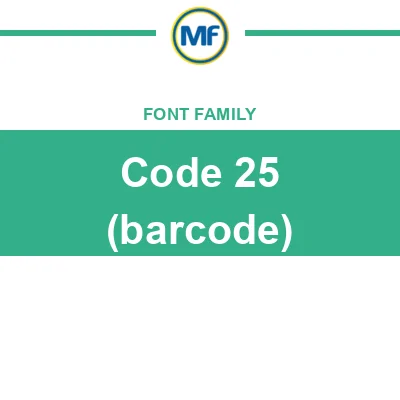 Code 25 (barcode) Font Family: Free Download | MaisFontes