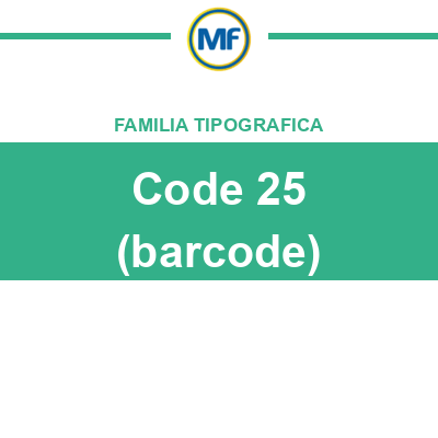 Code 25 (barcode) Familia de Fuentes: Descargar Gratis | MaisFontes