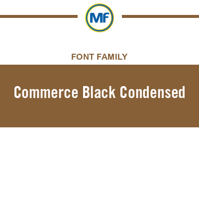Commerce Black Condensed Font Family: Download Free | MaisFontes