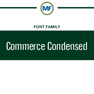 Commerce Condensed Font Family: Download Free | MaisFontes