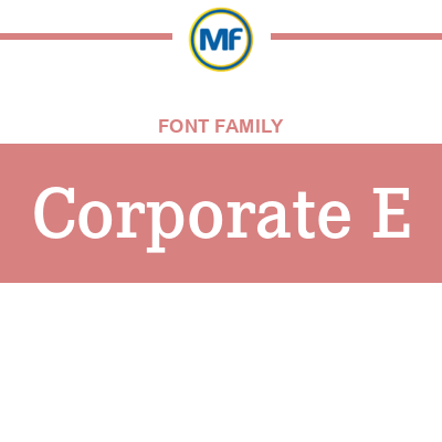 Corporate E Font Family: Free Download | MaisFontes