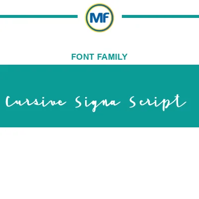 Cursive Signa Script Font Family: Free Download | MaisFontes