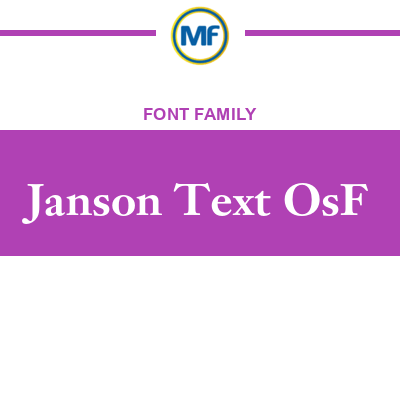 Janson Text OsF Font Family: Download Free | MaisFontes