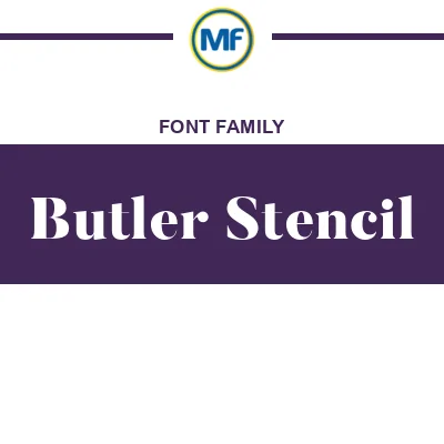 Download Butler Stencil Fonts | MaisFontes