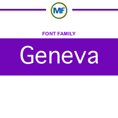 Download Geneva Fonts | MaisFontes