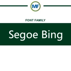 Segoe Bing: Download Free Font | MaisFontes