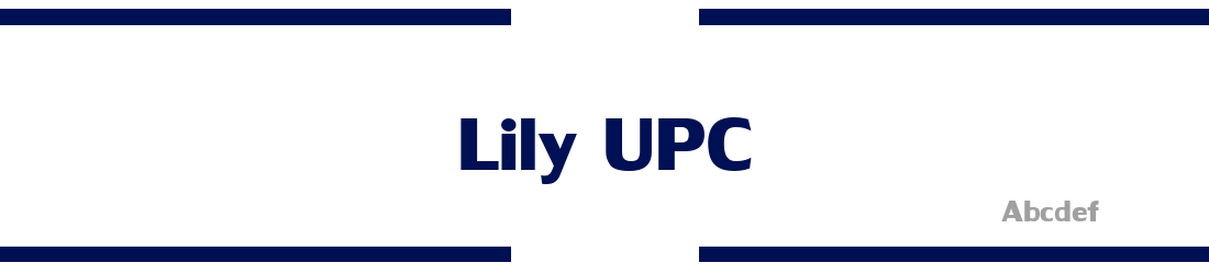 LilyUPC Bold Font: Free Download | MaisFontes
