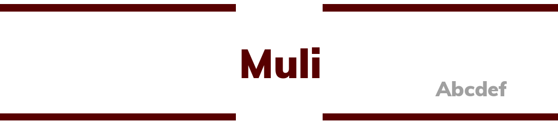 Muli Font: Free Download | MaisFontes