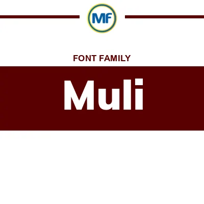 Download Muli Fonts | MaisFontes