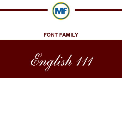 Download English 111 Fonts | MaisFontes