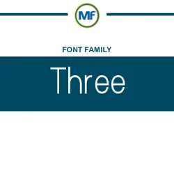 Three: Free Font Download | MaisFontes