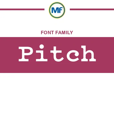 Pitch Font Family: Free Download | MaisFontes