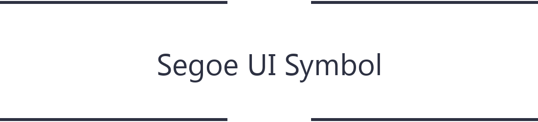 Segoe UI Symbol：免费字体下载 | MaisFontes