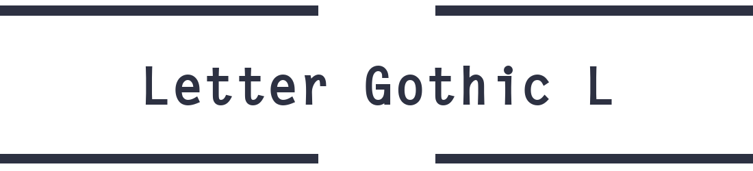 Letter Gothic L Medium Font: Free Download | MaisFontes