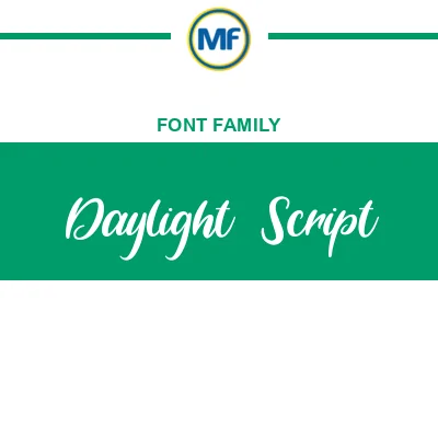 Daylight Script Font Family: Download Free | MaisFontes