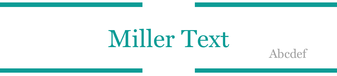 Download Miller Text Fonts | MaisFontes