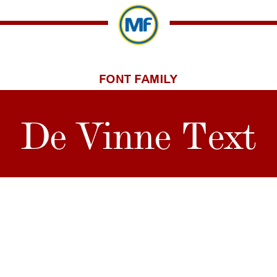 De Vinne Text Font Family: Free Download | MaisFontes