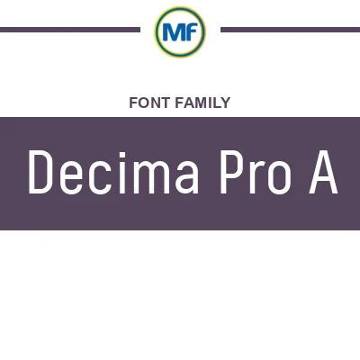 Decima Pro A Font Family: Download Free | MaisFontes