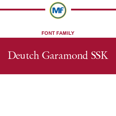 Deutch Garamond SSK Font Family: Free Download | MaisFontes