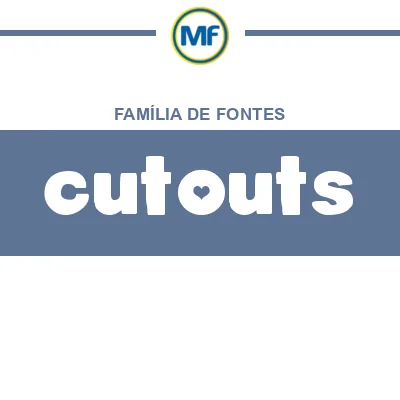 Cutouts Família de Fontes: Baixe Grátis | MaisFontes