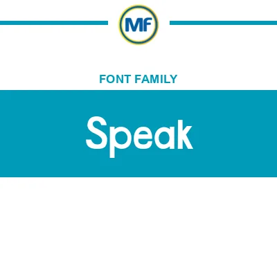Speak Font Family: Download Free | MaisFontes