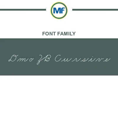 Dmo ZB Cursive Font Family: Download Free | MaisFontes