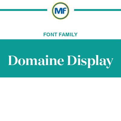 Domaine Display Font Family: Free Download | MaisFontes
