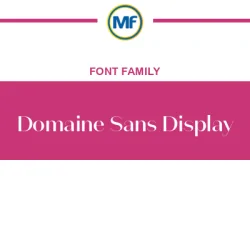 Domaine Sans Display Regular Font: Free Download | MaisFontes
