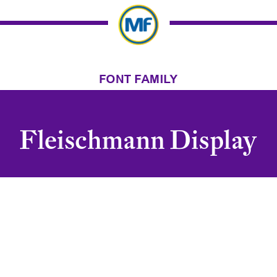 Fleischmann Display Font Family: Download Free | MaisFontes