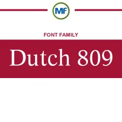 Dutch 809: Free Font Download | MaisFontes