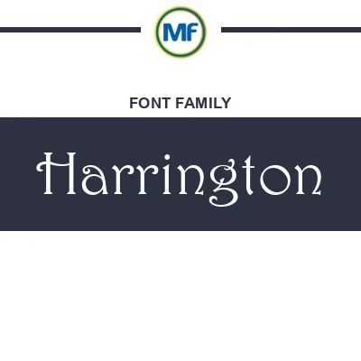 Download Harrington Fonts | MaisFontes