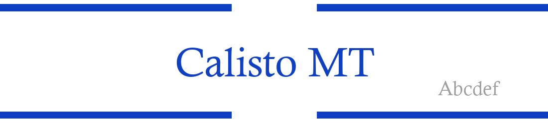 Calisto MT Font: Free Download | MaisFontes