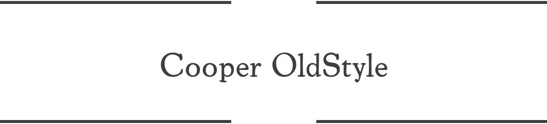Cooper OldStyle Regular Font: Free Download | MaisFontes