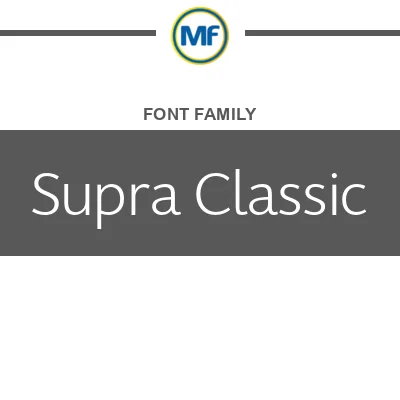 Download Supra Classic Fonts | MaisFontes